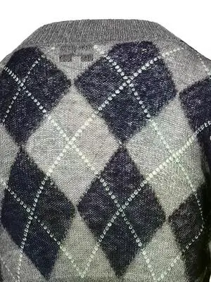 SHUSHU/TONG Argyle-knit Cropped Cardigan