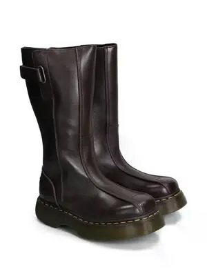 Dr. Martens Buzz Hi Gloss Buckle-detail Knee-high Boots - Brown