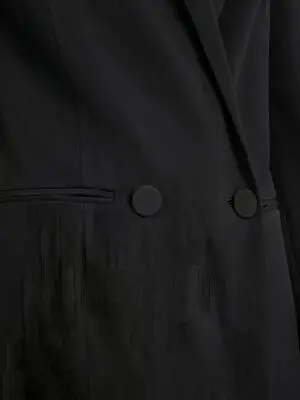 FERRAGAMO Leather-panelled Double-breasted Blazer