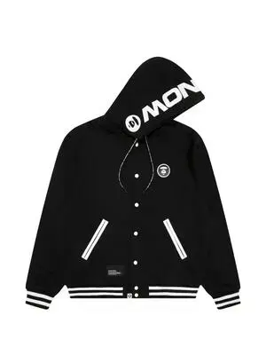 AAPE BY *A BATHING APE Aapenow Moonface Logo-patch Zip-up Hoodie - Black