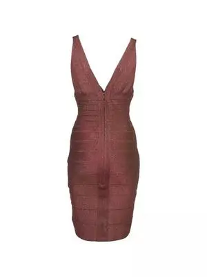 Herve Leger Bandage Rib-knit Midi Dress