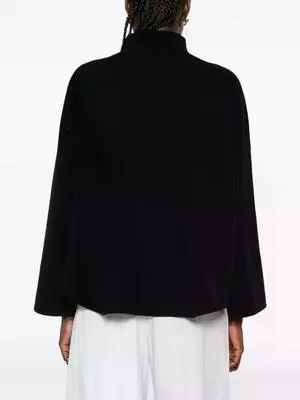 ALLUDE Mock-neck Dropped-shoulder Sweater