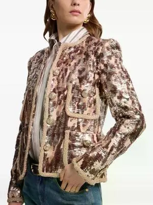 Elie Saab Sequin-embroidered Tweed Jacket