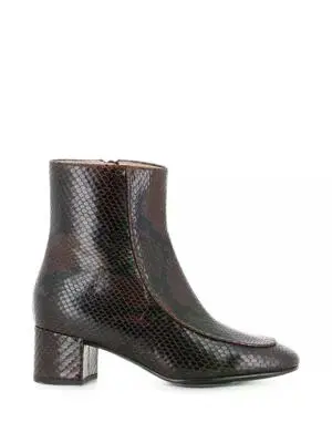 TASSINARI Wanda Python-effect Ankle Boots - Brown