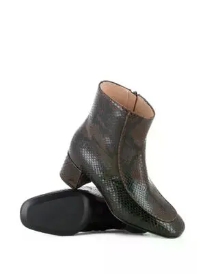 TASSINARI Wanda Python-effect Ankle Boots