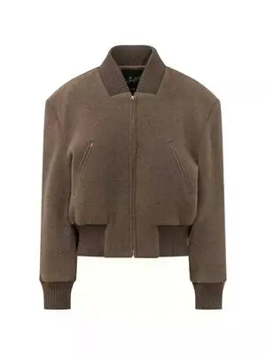 THE SEAFARER Clara Zip-up Bomber Jacket - Brown
