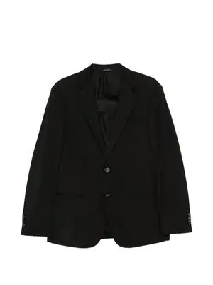 Giorgio Armani Single-breasted Notched-lapel Suit - Black