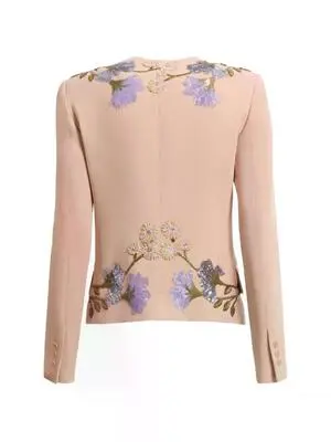 Elie Saab Sequin-embellished Floral-embroidered Jacket