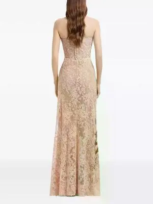 Elie Saab Bead-embroidered Lace Maxi Dress