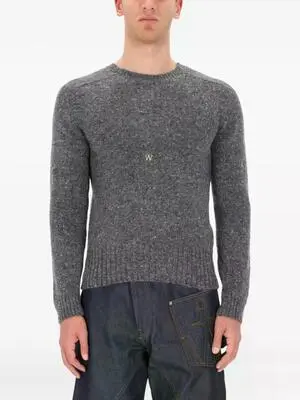 JW Anderson Embroidered Flecked Sweater - Grey