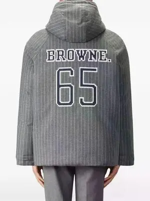 Thom Browne Browne 65 Flannel Cropped Football Parka