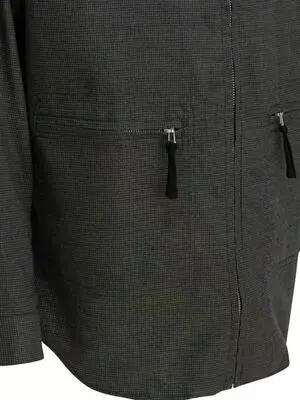 Comme Des Garçons Micro-check Zip-up Jacket