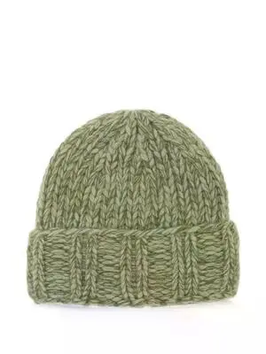 LISKA Anfisa Chunky-knit Beanie Hat - Green