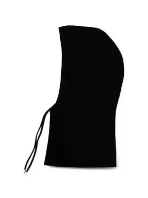 N.peal Ribbed-knit Cashmere Hood Hat - Black