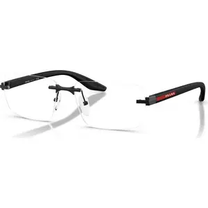 Prada 59mm Rectangle Optical Glasses - Black