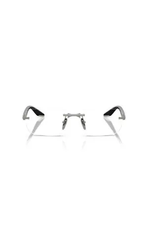 Prada 59mm Rectangle Optical Glasses - Grey