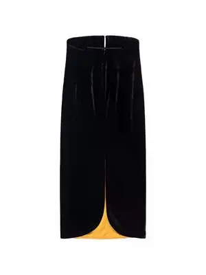 Shanghai Tang Meow Meow Midi Skirt - Black