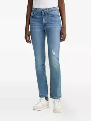 LEVI'S 724™ Distressed Straight-leg Jeans - Blue