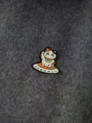 Shanghai Tang Meow Meow Chenman-patch Zipped Jacket