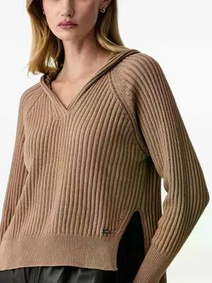 Dkny Ribbed-knit Raglan-sleeve Hoodie