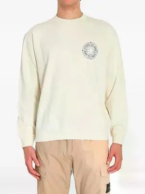 Stone Island Logo-print Crew-neck Sweater - Neutrals