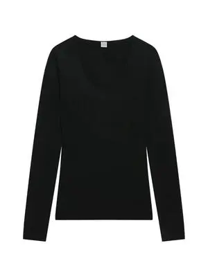 TOTEME Fine-knit Scoop-neck Top