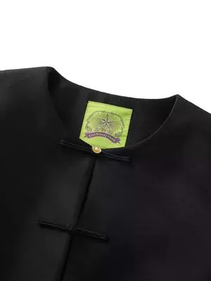 Shanghai Tang Meow Meow Frog-fastening Collarless Jacket