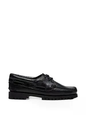Timberland Authentic Croc-effect Leather Boat Shoes