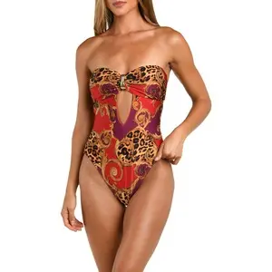 L'Agence Bandeau One-piece Swimsuit - Rouge