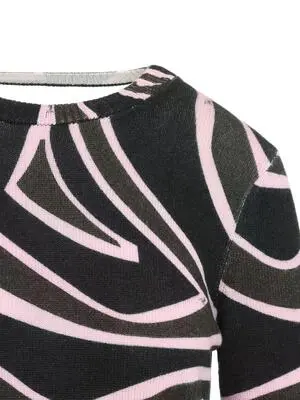 Emilio Pucci Iride-print Backless Sweater