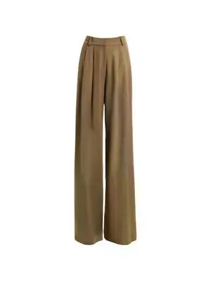 Elie Saab Pleated Wide-leg Trousers - Brown