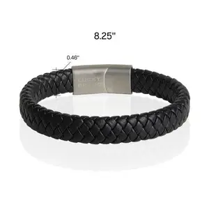 Lucky Brand Wide Woven Microfiber Leather Bracelet For