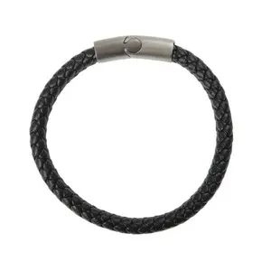 Lucky Brand Wide Woven Microfiber Leather Bracelet For