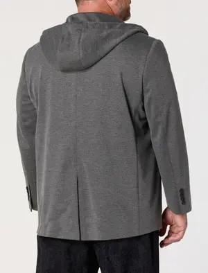 SYNRGY BY DXL Big & Tall Hooded Jacket-relaxer Sport Coat - Grey
