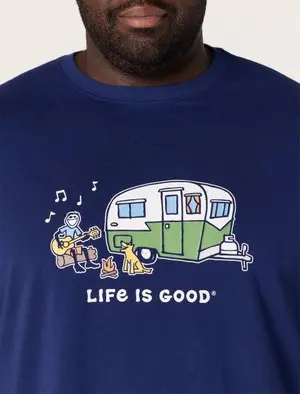 LIFE IS GOOD Big & Tall Jake And Rocket Camper Music Graphic Tee