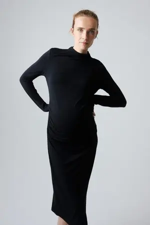 H&M Mama Modal Bodycon Dress - Black