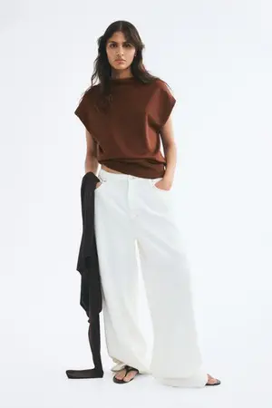 H&M Mock Turtleneck Sweater Vest - Brown