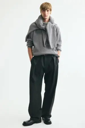 H&M Relaxed-fit Rib-knit Sweater - Gray