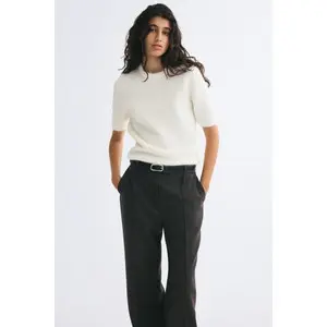 H&M Short-sleeved Sweater - Cream