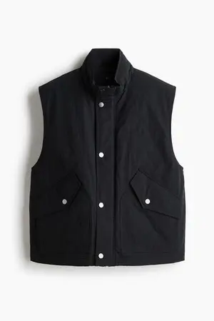 H&M Stand-up Collar Vest - Black