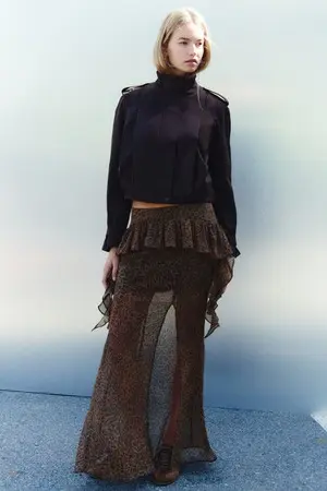 H&M Ruffled Maxi Skirt
