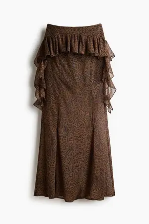 H&M Ruffled Maxi Skirt