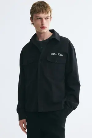 H&M Twill Overshirt - Black/service Garments