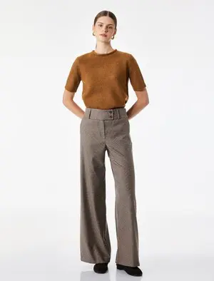 Koton Plaid Tailored Pants