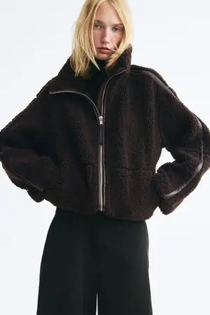 H&M Oversized Teddy Fleece Jacket