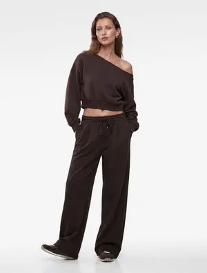 Koton Wide Leg Sweatpants With Pleat Detail