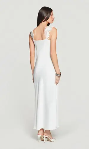 Generation Love Lala Hammered Lace Combo Dress - White