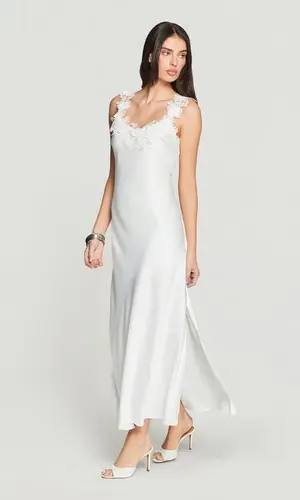 Generation Love Lala Hammered Lace Combo Dress - White