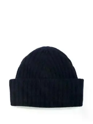 LISKA Lina Ribbed-knit Beanie Hat - Blue