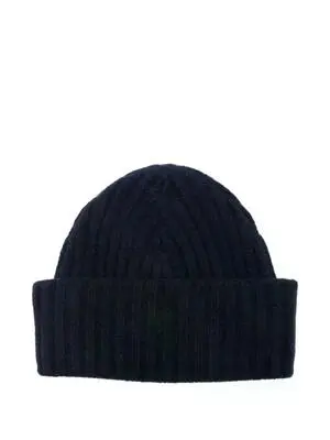 LISKA Lina Ribbed-knit Beanie Hat - Blue